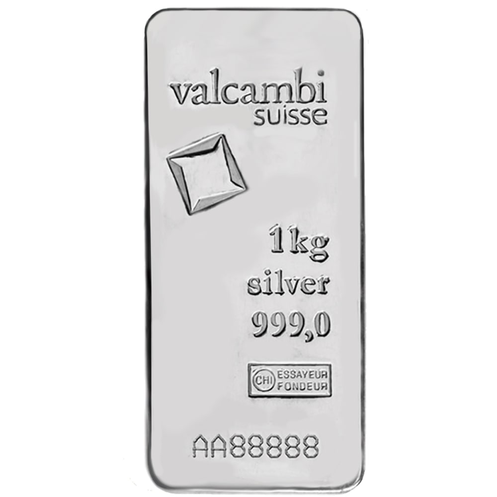 1 Kilogram Silver Valcambi Bar Ausecure 1 Kilogram Silver Valcambi Bar Ausecure